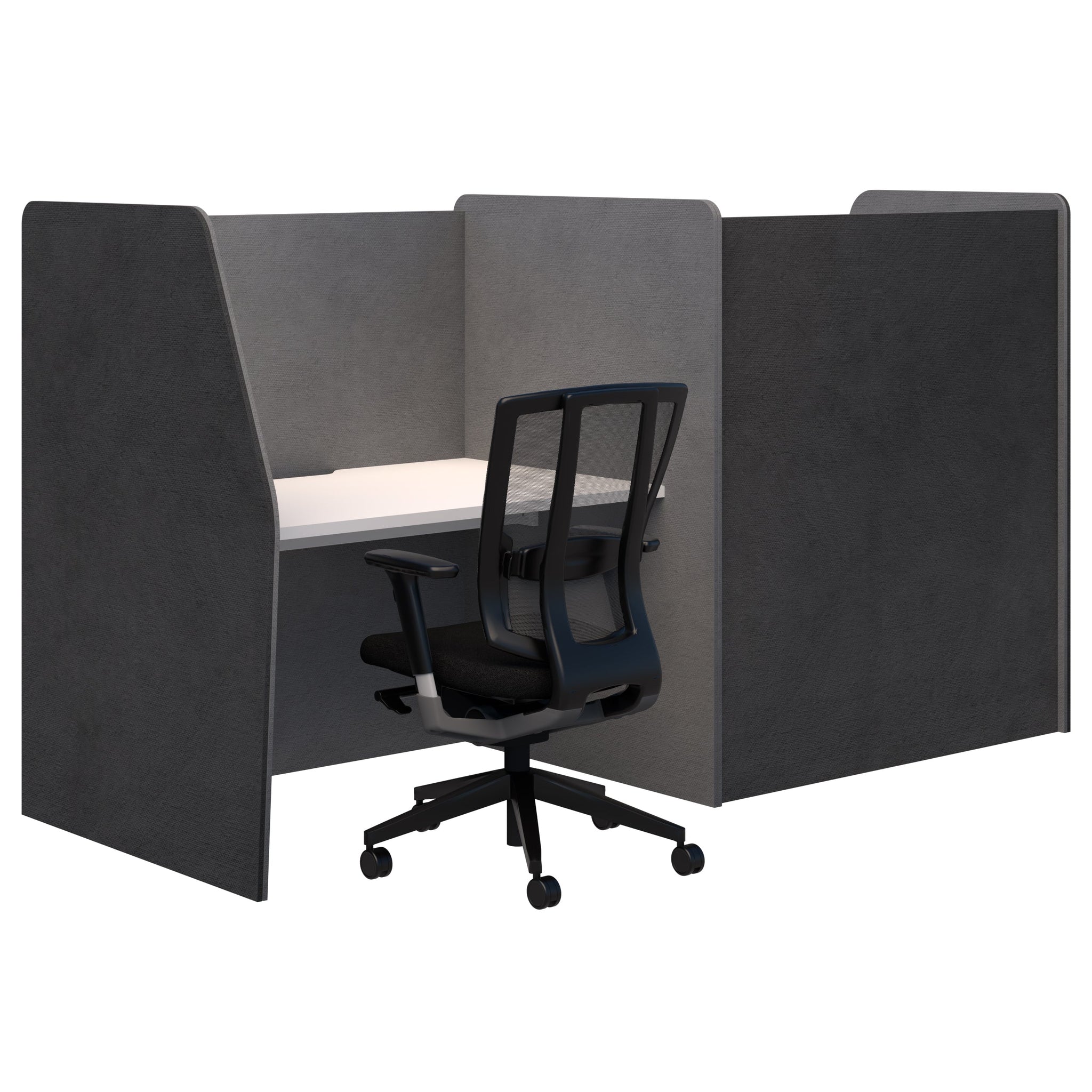 Edge 2 Person Zigzag Focus Booth – Smart Office Furniture